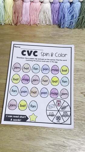 Kindergarten April Packet NO PREP Spring Easter Activities Phonics Math ...