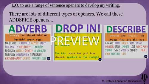 Outstanding English Writing Interview Lesson - Sentence Openers | TPT Outstanding English Writing Interview Lesson - Sentence Openers | TPT
