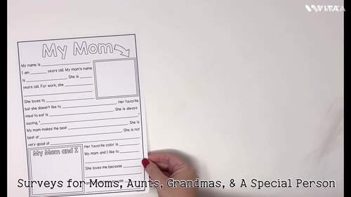 Mothers Day and Fathers Day Activities BUNDLE Book Questionnaire Survey ...