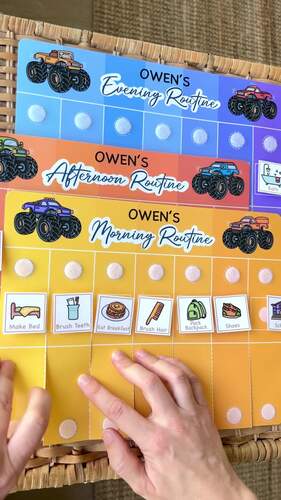 Editable Morning, Evening Routine Chore Chart Daily Visual Schedule ...