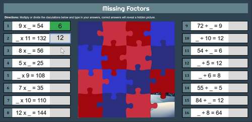 NO PREP-Digital Snow Globe Missing Factors Jigsaw Puzzle by Juliane ...