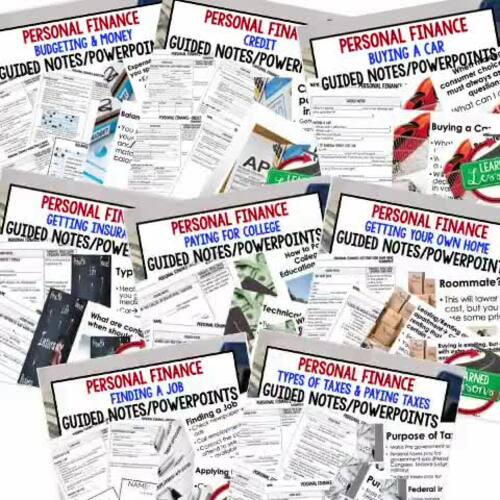 Free Enterprise in the US Guided Notes & PowerPoint, Economic Notes