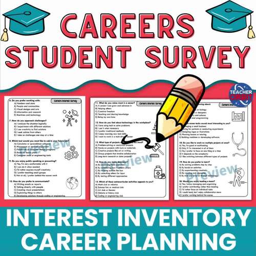 Careers Student Interest Survey Inventory All About Me Career Exploration