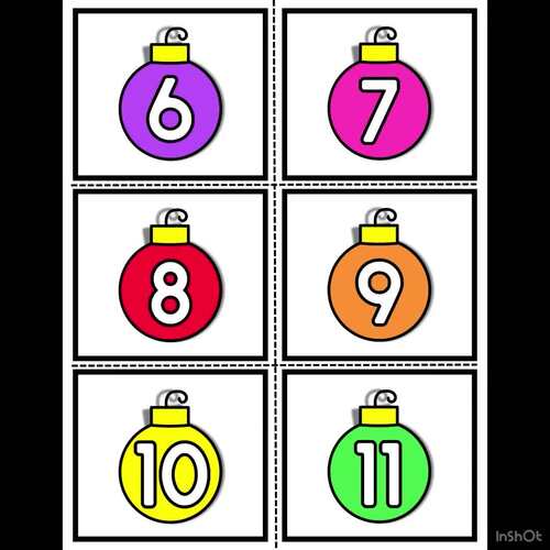 Christmas Ornament Calendar Pocket Chart Cards | Numbers 1–31 | TPT