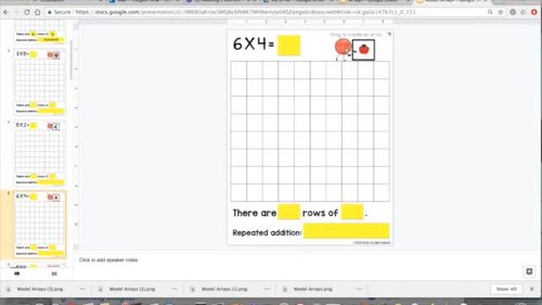 Multiplication - Array Model - Repeated Addition - Google Classroom ...