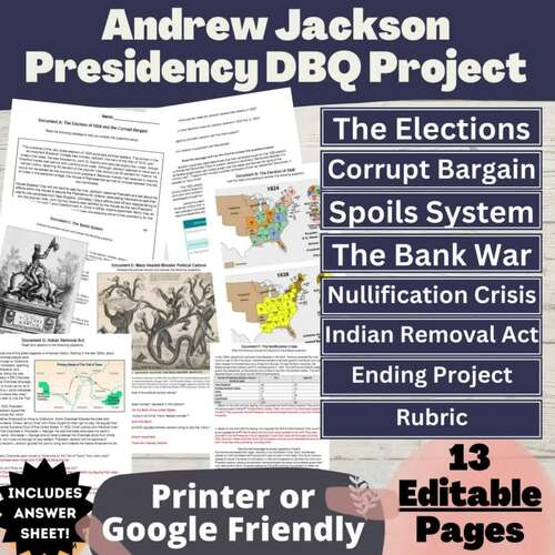 Andrew Jackson, Spoils System, Trail of Tears, Corrupt Bargain, Bank ...