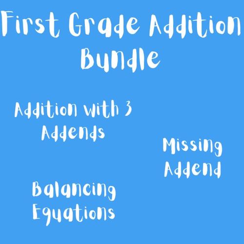 First Grade Addition Bundle: Task Cards or Worksheets by Tara's ...