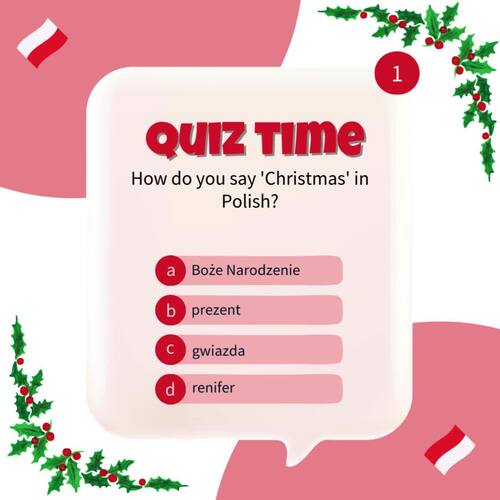Polish Christmas Themed Quiz Game Activity by Worksheet Whisperer