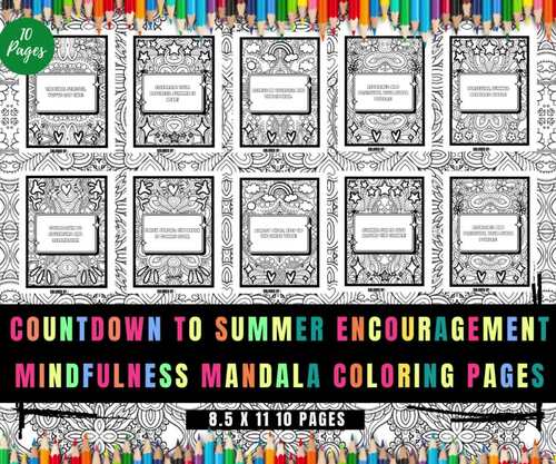 Countdown To Summer Activities, Encouragement Mindset and Mindfulness ...