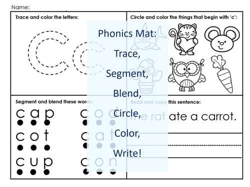 Science of Reading Writing CVC Words Worksheets, Segmenting Phonics ...