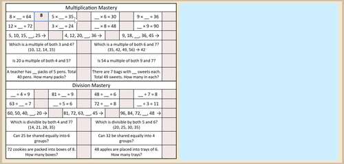 Mystery Digital Pixel Art NO PREP -Happy Bunny Multiplication ...