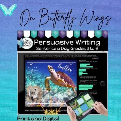 Paragraph Writing Persuasive by On Butterfly Wings | TPT