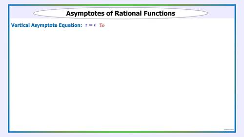 Algebra - Asymptotes of Rational Functions - Video lesson by CAS Take ...
