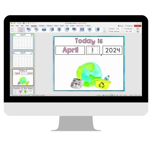 April Morning Meeting Calendar by Leanne Prince | TPT