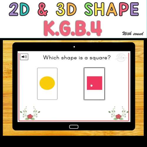 2d and 3d Shapes and Attributes K.G.B Bundle BoomCards™ by Limes and Lemons