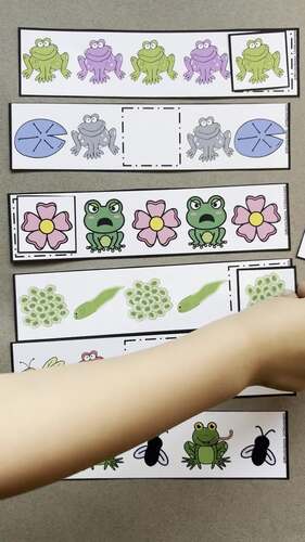 Frog Patterning Activity Task Cards by Mrs Jackson's Little Learners