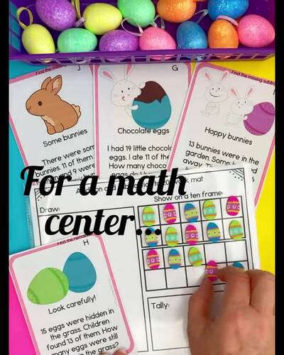 Math Word Problems Addition and Subtraction Within 20 Worksheets Easter ...