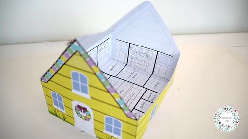 Easter Bunny's House Craft - 100% Editable by Creative Lab | TPT