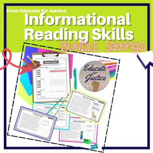 5th, 6th, 7th Grade ELA Test Prep Informational Reading Skills ...