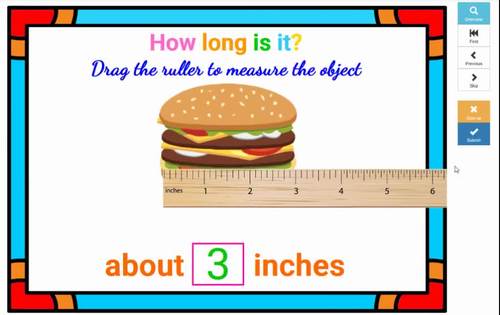 Standard Measurement (inches) Boom Cards Digital Math Task 1st Grade Math