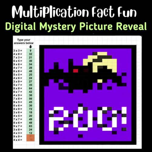 Halloween Math Digital Activity - Multiplication and Division Mystery ...
