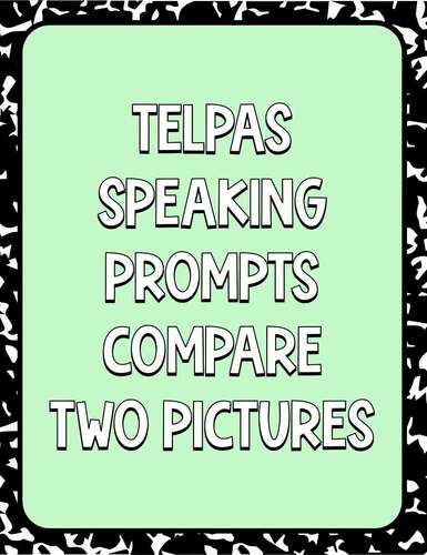 TELPAS Speaking Prompts Activities by Disney's Creating For Classrooms