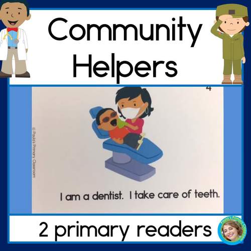 Community Helpers Guided Reading Book and Vocabulary Posters | Careers