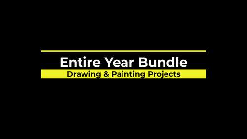 ENTIRE YEAR ART BUNDLE | 12 EASY Directed Drawing & Watercolor Painting ...