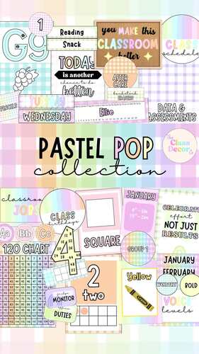 Classroom Calendar Set: Pastel Colours - Digital Download by ...