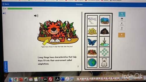Animal Adaptations Adapted Book Boom Cards by Where I AUT-a Be | TPT