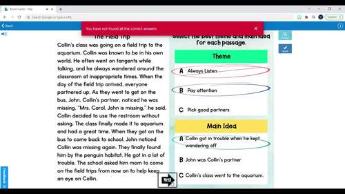 Theme and Main Idea Boom Cards by Hands on Learning LLC | TpT