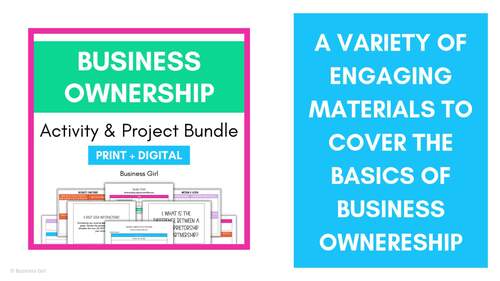 Forms of Business Ownership Activity and Project Bundle | Business ...