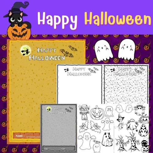 happy halloween cute clip art by Active Learning By Doing | TPT