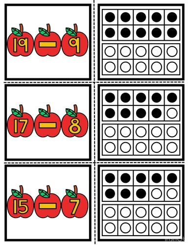 Near Doubles Mental Math Matching Cards — Apple & Pencil Theme | TPT