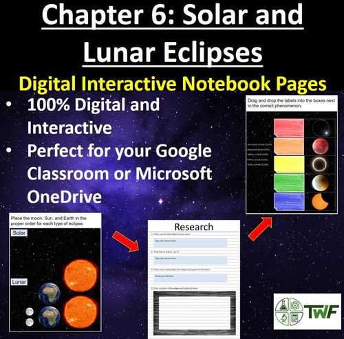 Solar and Lunar Eclipses - Digital Interactive Notebook Pages | TPT