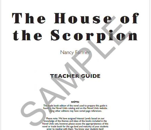 The House of the Scorpion Novel Units® Teacher Guide Novel Study