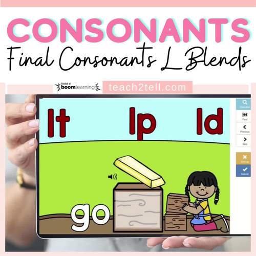 Final Consonants L Ending Blends Boom Cards by Teach2Tell | TpT