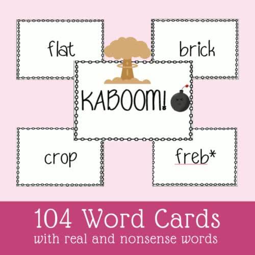CONSONANT BLENDS KABOOM Word Game for Elementary by The Phenomenal Teacher