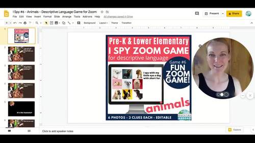 Zoom Game Animal Photos | Distance Learning Activity | I Spy #6 | TpT