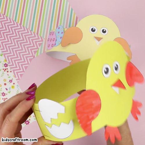 Easter Chick Hat Craft - Cut and Stick Spring Craft - Easter Craft ...