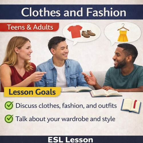 ESL Clothes & Fashion Speaking Lesson for Teens & Adults | Describing ...
