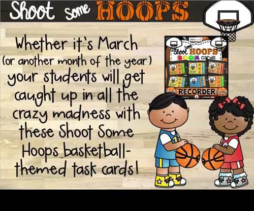 Shoot Some Hoops Basketball Cards - Recorder Bundle (Distance Learning ...