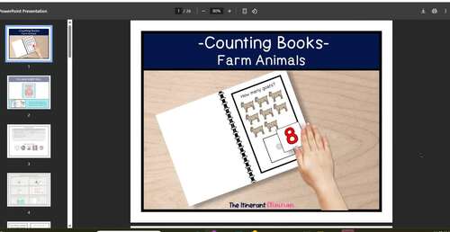Adaptive BOOKS Special Education, Farm Counting Count to 10 Speech Therapy