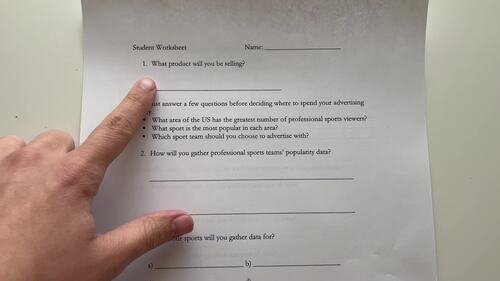 Two Way Frequency Tables Stacked Bar Graph Sports Marketing Activity