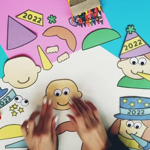 New Years Crafts for Kindergarten | New Years Craftivity | Año Nuevo 2023