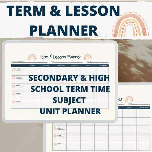 Secondary High School Unit Overview Lesson Planner Term Weekly Teacher Plan