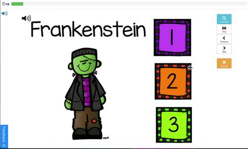 Halloween Syllables Boom Cards Distance Learning by Jennifer Bates