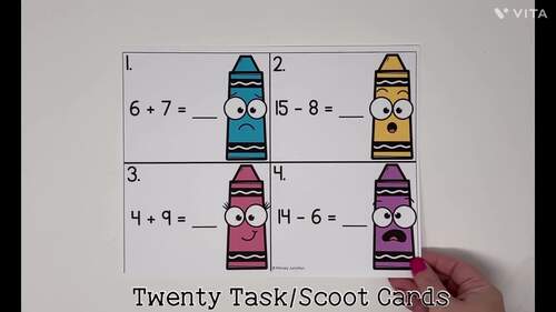 Addition and Subtraction Fact Fluency Within 20 Scoot Game Write the ...