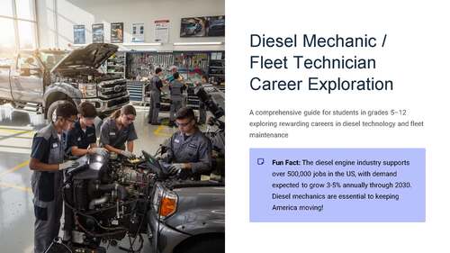 Diesel Mechanic Fleet Technician Career Exploration | Career Overview ...