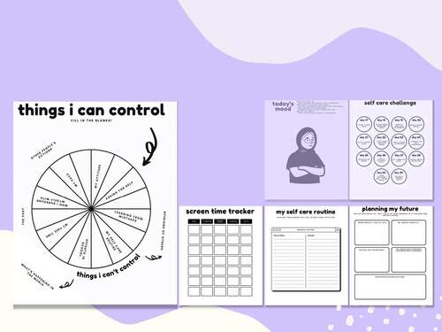 Teen Self Care Workbook, Mental Health, Coping Skills, Self Love